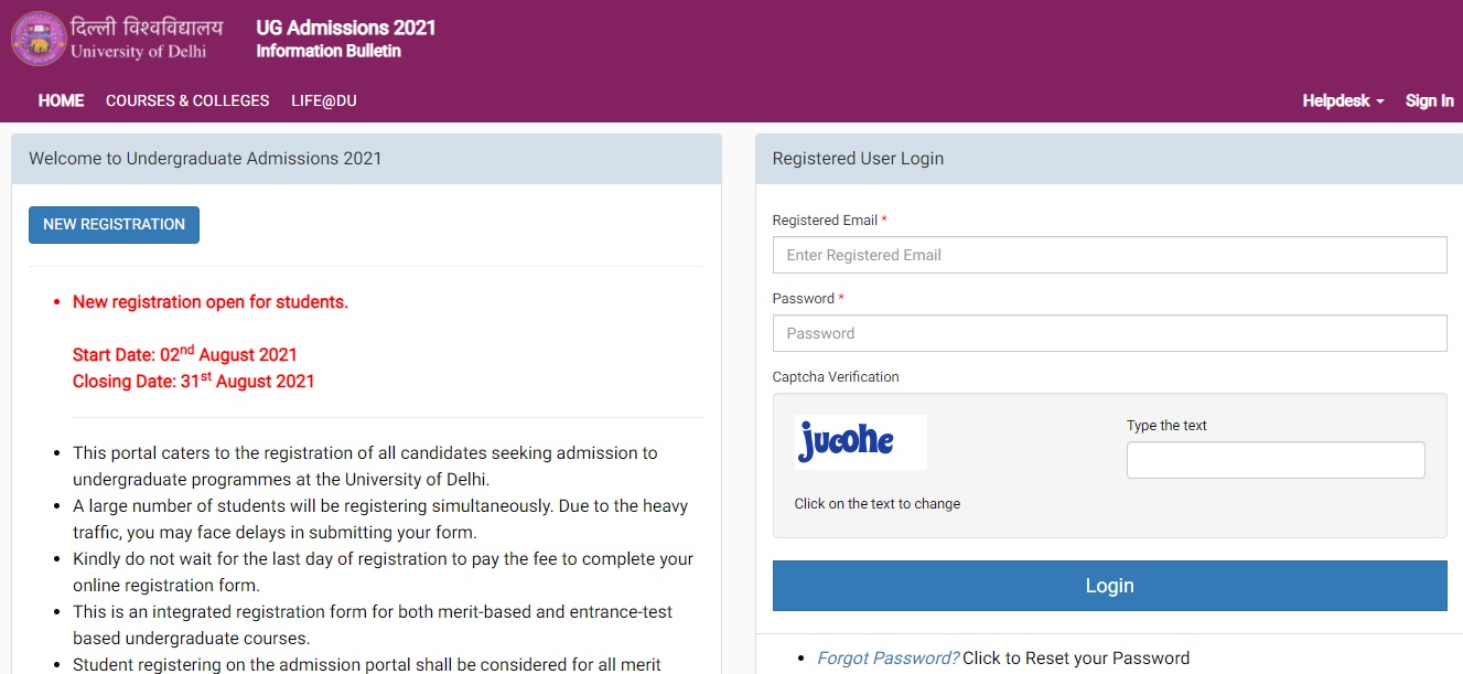 DU Admissions 2021 HIGHLIGHTS: Website Goes Live, Here's How to Apply